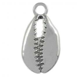 Bedel Kauri Schelp (20 x 11 x 2.5 mm) Antiek Zilver (25 Stuks)