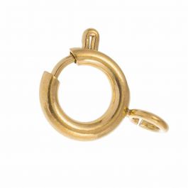 Stainless Steel Veerring Sluiting (7.5 x 5 x 1.2 mm) Goud (1 stuk)