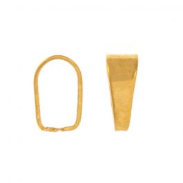 Stainless Steel Bail Hanger Klem (8 x 5.5 x 3 mm) Goud (10 Stuks)